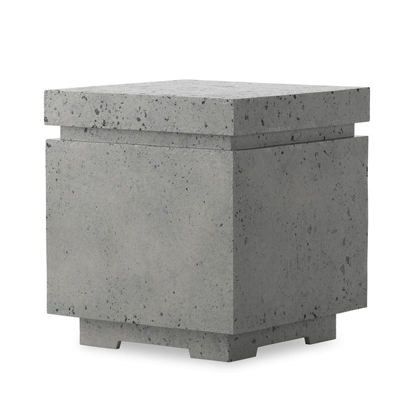 Posen Outdoor Square Propane Enclosure Pewter Concrete OL - Homenclature